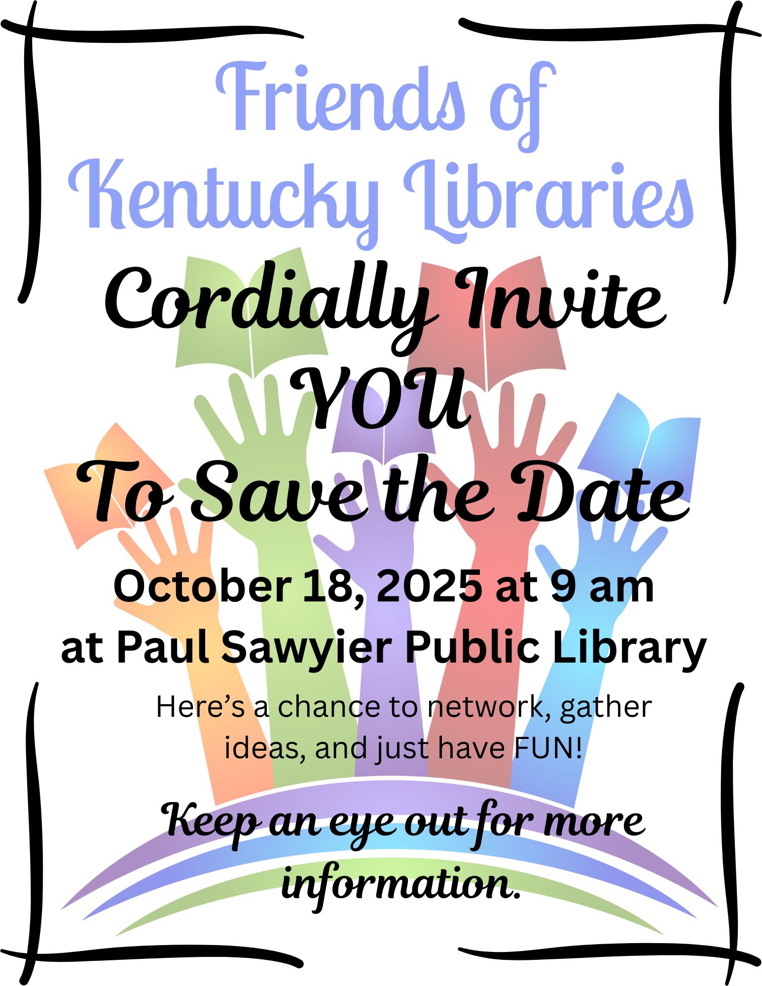 Friends of Kentucky Libraries Annual Meeting – Save the Date October 18th – Friends of Kentucky ...